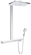 Hansgrohe Rainmaker Select - Sprchový set Showerpipe 460 s termostatem, 3 proudy, EcoSmart 9 l/min, bílá/chrom 27029400