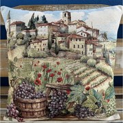 Tegatex Gobelínový povlak na polštář - malebná toskánská vesnice 42*42 cm