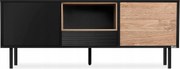 Skříňka Rtv 150 CM Stojící Pod Tv, Černá, Dub Loft