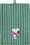 PEANUTS Utěrka Snoopy s motýlkem - zelená