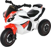 HOMCOM Dětská motorka s hudbou pro děti od 18 do 36 měsíců, bílá, 74x39x48 cm, stabilní a bezpečná pro batolata | Aosom.de