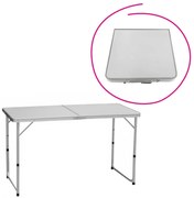 Kondela Skládací kempingový stůl, 120 cm, hliník/MDF, KEPI TYP 1