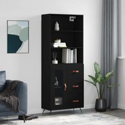 Skříň highboard černá 69,5 x 34 x 180 cm kompozitní dřevo