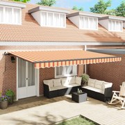 Stahovací markýza Žlutá a oranžová 500 × 300 cm 3331247