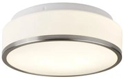 Searchlight 7039-28SS Koupelnové stropní svítidlo BENT IP44 SATIN, opálové sklo