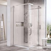 Ravak Blix - Sprchový kout Slim BLSRV2-90, 90x90 cm, lesklý nerez/čiré sklo X1LM70C00Z1