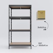Régal RIVET PACK 180x90x45cm s 10 kartonových krabic