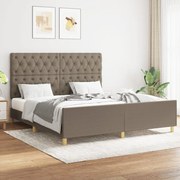 Rám postele bez matrace taupe 160 x 200 cm textil 3125312
