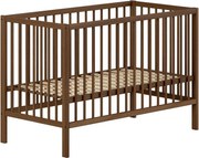Hnědá postýlka z bukového dřeva s nastavitelnou výškou 60x120 cm Dino – Vipack