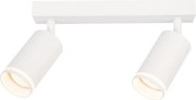 Bodové svítidlo Pipe Ring, 2x bílé kovové stínítko, w
