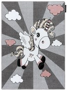 Dywany Łuszczów, Dětský kusový koberec Petit Unicorn grey, 160x220, šedá, dětský pokoj