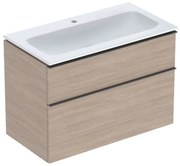 Geberit iCon - Skříňka s umyvadlem, 90x48x63 cm, 2 zásuvky, dub 502.337.JH.1
