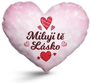 Sablio 3D polštář ve tvaru srdce: Miluji tě lásko