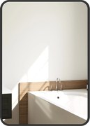 Nástěnné zrcadlo HOMCOM 50x70 cm - Dekorativní zrcadlo s kovovým rámem a snadnou instalací pomocí háčku do obývacího pokoje, předsíně a chodby | Aosom