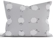 MK Lůžkoviny Bavlněný povlak na polštář Renforcé 70 x 90 cm - Ovečky Morning Yoga šedý