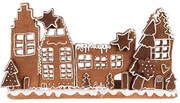 Svícen perníkové městečko na 4 čajové svíčky Gingerbread House - 27*9*15 cm