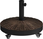 Podstavec na slunečník Outsunny s hmotností 50 lb a 4 kolečky - Ø 52 x 41H cm - Bronzový | Aosom