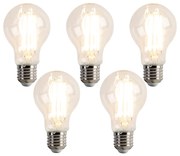 Sada 5 stmívatelných LED žárovek E27 A60 7,6W 780 lm 2700K