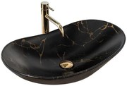 Umyvadlo na desku Royal Black Marble Matt