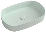 Sapho Infinity - Umyvadlo na desku, 55x36 cm, bez přepadu, zelená mint 10NF65055-2T