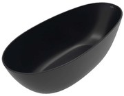 Villeroy & Boch Antao - Volně stojící vana 170x75 cm, SilentFlow, Quaryl, Pure Black UBQ170TAO7TV-R7