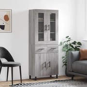 Skříň highboard šedá sonoma 69,5 x 34 x 180 cm kompozitní dřevo 3198559