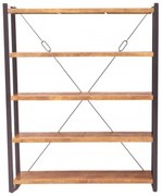 Indický nábytek - Knihovna Retro 160x200x35 z indického masivu mango Retro