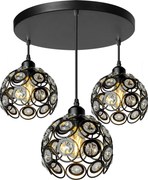 Toolight - Závěsné svítidlo Edison 3xE27 APP209-3CPR, černá, OSW-30002