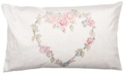 Béžovo-růžový obdélníkový povlak na polštář s kytičkami Summer Love Flowers – 30x50 cm