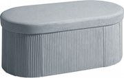 HOMCOM sametový úložný taburet, skládací úložný box, 72 l (76 x 38 x 35 cm), sametové čalounění, nosnost 120 kg — tmavě šedá | Aosom