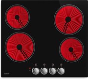 Klarstein EasyCook sklokeramická varná doska | 4 varné zóny | 6000 W | 11 úrovní výkonu | 60 cm