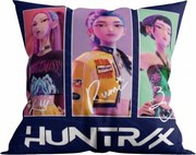Polštář KPop Demon Hunters HUNTR/X - Rumi, Mira a Zoey - 40x40 cm