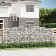 Klenuté gabionové koše 5 ks 400x30x140/160cm pozinkované železo 3145855