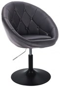 LuxuryForm DESIGN Otočné křeslo VERA na černém talíři - černé