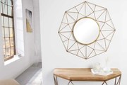 Designové nástěnné zrcadlo Diamond L mosaz 80cm
