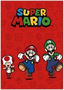 Fleecová deka Super Mario &amp; Luigi &amp; Toad - 100 x 140 cm