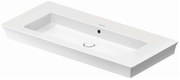 Duravit White Tulip - Nábytkové umyvadlo 105x49 cm, bez otvoru pro baterii, s WonderGliss, bílá 23631000601
