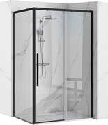 Rea - SOLAR BLACK MAT obdélníkový sprchový kout 80 x 100 cm, čiré sklo/černý profil, REA-K6310