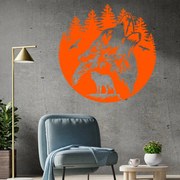 Živá Zeď Samolepka na zeď Vlci Barva: oranžová, Velikost: 60 x 60 cm