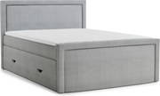 Šedá boxspring postel s úložným prostorem 180x200 cm Fresco – Maison de Rêve