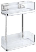 WENKO 22691100-Regál VACUUM-LOC QUADRO ED 25,5x32,5 cm stříbrná/lesk. chrom/čirá 22691100
