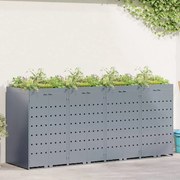 Úložný box na 4 popelnice Světle šedá 272 x 77,5 x 121,5 cm 3394750