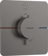 Hansgrohe ShowerSelect Comfort Q, termostat pod omítku pro 1 spotřebič, kartáčovaný černý chrom, HAN-15581340