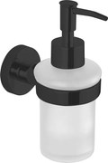 Aqualine Aqualine, SAMBA dávkovač mýdla 150ml, mléčné sklo, černá, SB219
