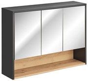 Comad Zrcadlová skříňka bez osvětlení Borneo Cosmos 100 vesmírně šedá/dub artisan