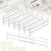 8X Organizér Do Šuplíku Zásuvek Oddělovač Přepážky Nastavitelný 28-52 cm