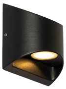 Moderní venkovní nástěnné svítidlo černé vč. LED 2-světlo IP54 - Mal