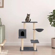Škrabadlo pro kočky se sisalovými sloupky tmavě šedé 82,5 cm 172387