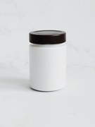 Kořenka skleněná bílá TOM 192 ml s hnědým víčkem Twist Off Deep 58 mm