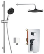 kielle Vega - Sprchový set s baterií pod omítku, pro 2 spotřebiče, s příslušenstvím EcoSpare a tělesem, chrom 20618SP20